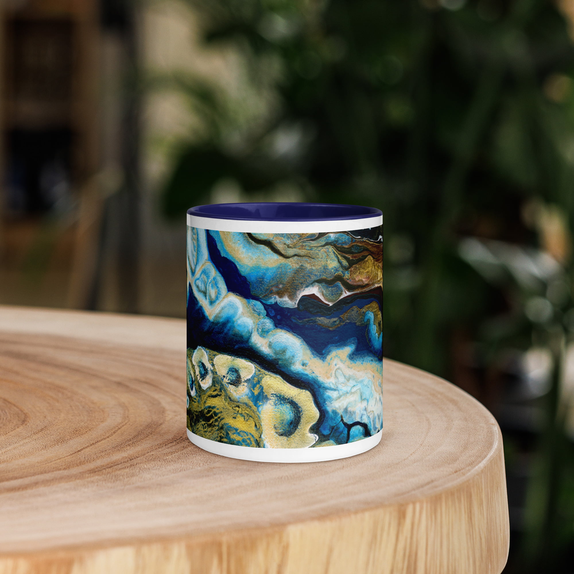 Blue Lagoon - Mug - Golden Fluid Art