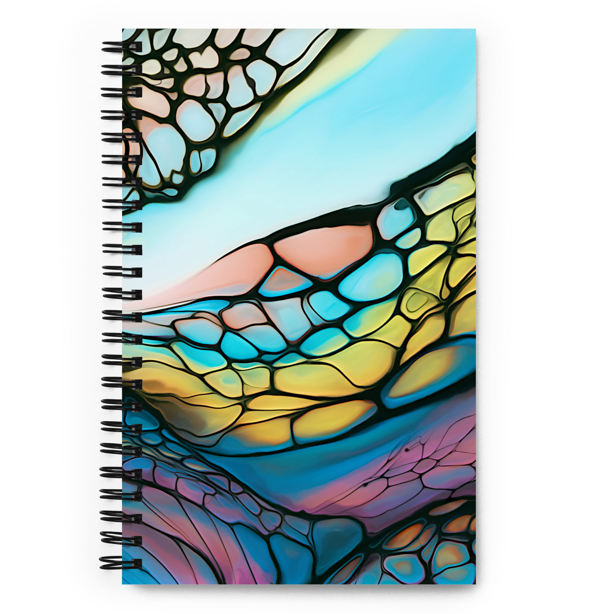 Coral Reef- Dot Journal - Golden Fluid Art