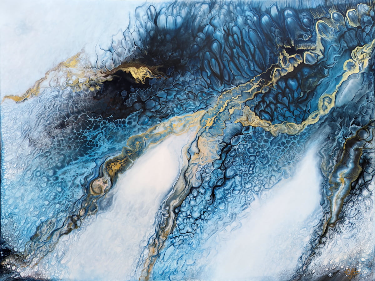 Electric Blue Archives - Golden Fluid Art