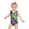 Coral Reef Kids Swimsuit - Golden Fluid Art